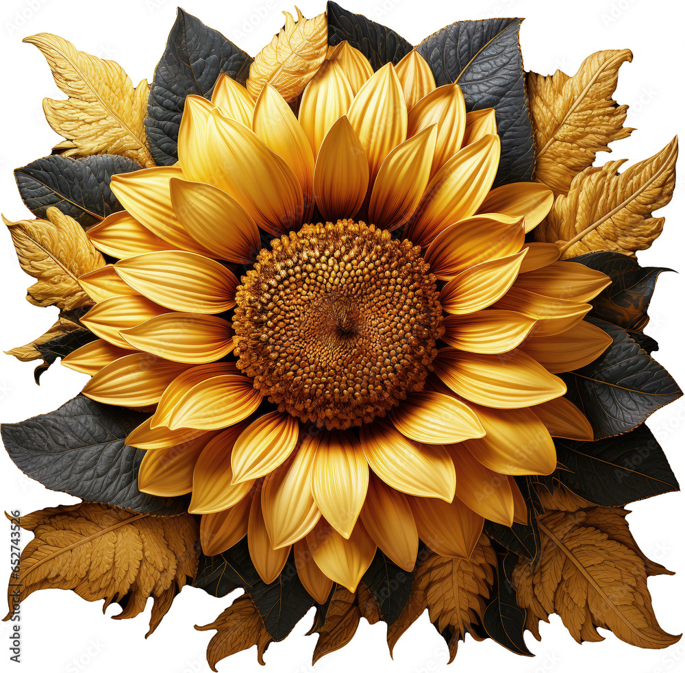 Sunflower transparent background PNG Clipart Stock Illustration | Adobe ...