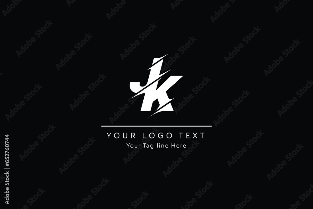 Elegant initial letter jk with crown logo vector, Creative Lettering ...