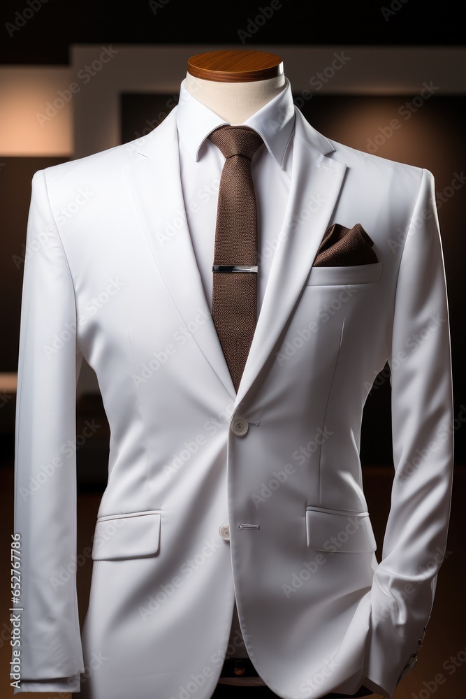Mens suit in a mannequin with smart costume. Stock Photo | Adobe Stock