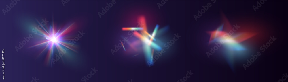 Crystal light glasses effect sparkle prism glare reflection effect ...
