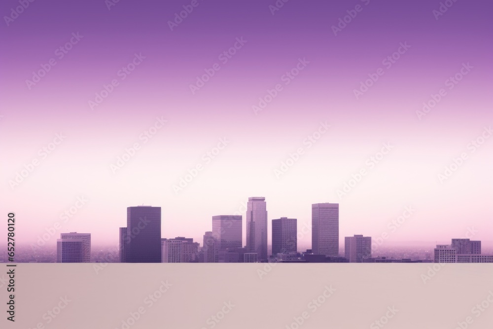 White and Purple Skyline Minimalism in a negative artistic space ...