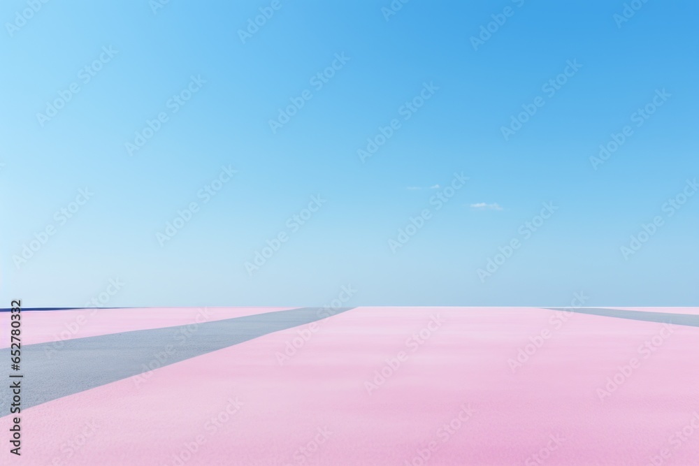 Blue and Pink Road Minimalism in a negative artistic space. Visual ...