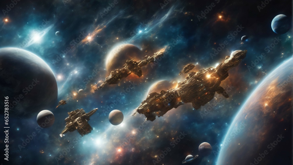 Scifi Alien Spaceship Invasion on an earth like exoplanet. Extremely ...