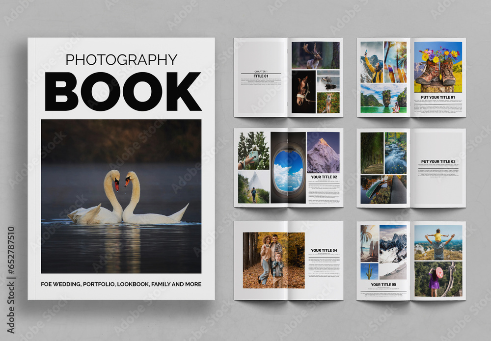 Photography Album Book Layout Stock Template | Adobe Stock