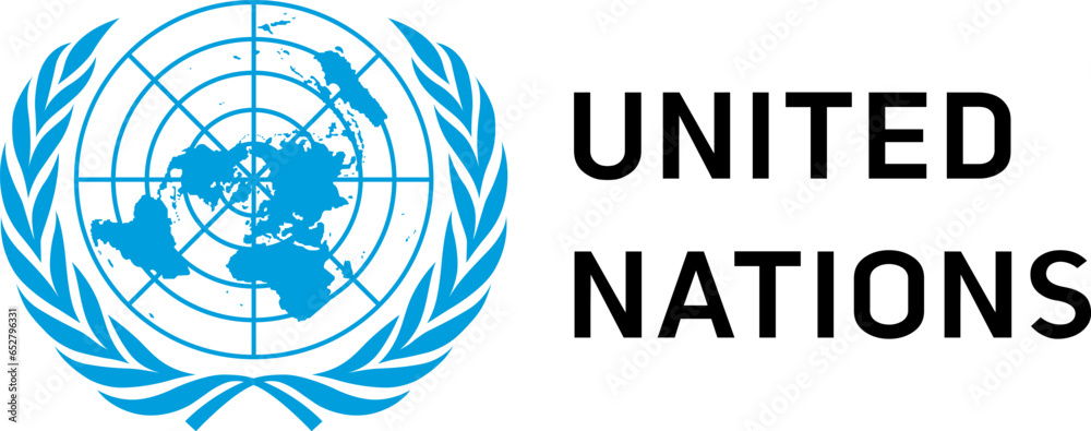 United Nations logo. UN icon. Vector illustration Stock Vector | Adobe ...