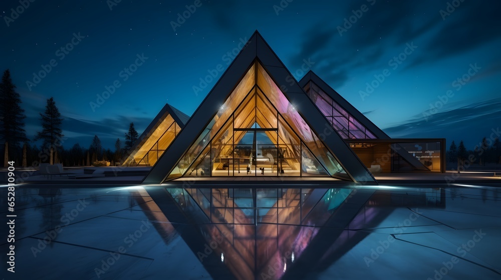 Contemporary triangle shape design modern Architecture building ...