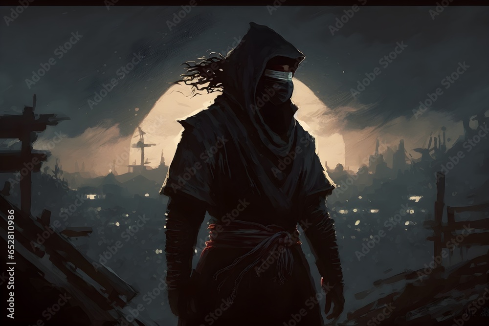 the way of ninja ninja closed eyes hands together dark night ...