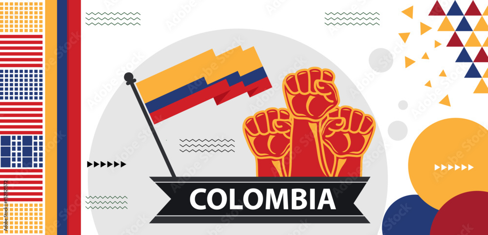 Colombia national day banner ,national day banner of Colombian flag ...