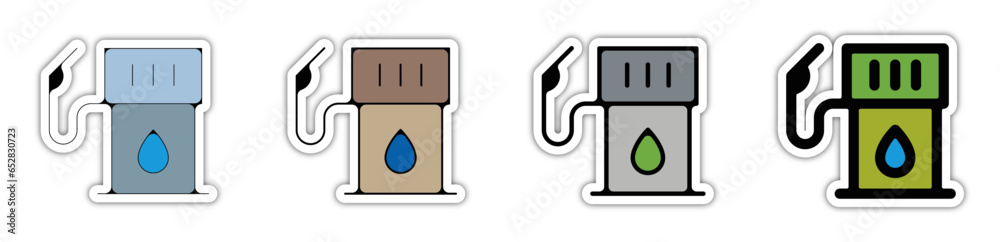 Station servie carburant icones pictogramme et symbole Stock Vector ...