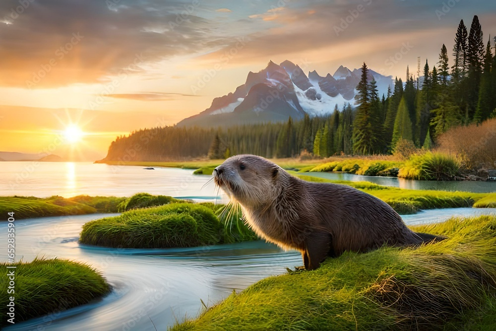 lush greenary with full green trees with pathway between the lusg ...