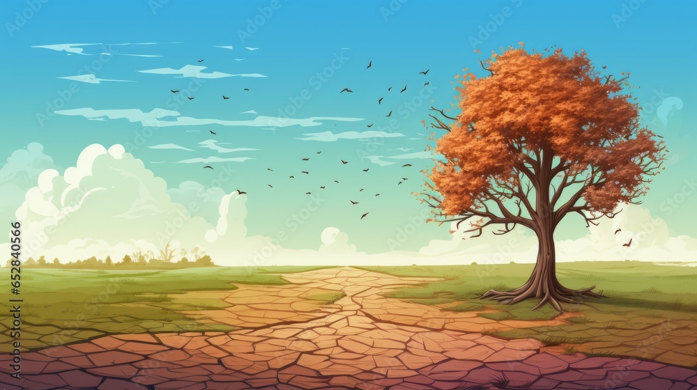 Generative AI. The concept of the problem of global warming. Pic ...