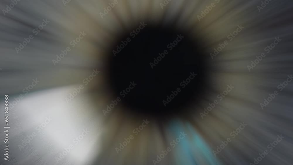 Vidéo Stock Zoom Into a Pupil of a Human Eye. Close-Up Shot of a Blue ...