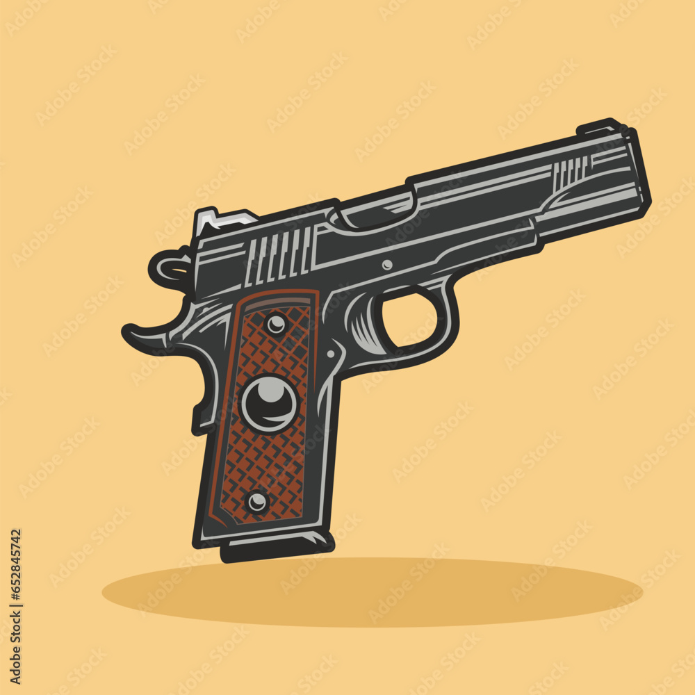 Sleek and powerful vector pistol design for striking visual impact. 🔫💥 ...