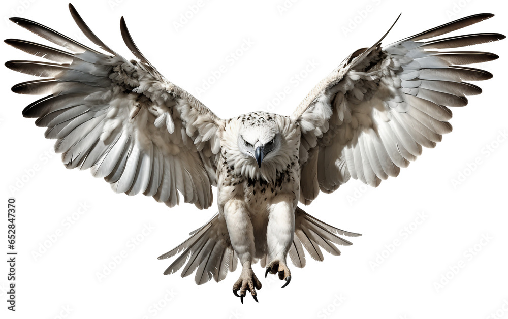 Powerful Harpy Eagle Bird looking from front Isolated on Transparent ...