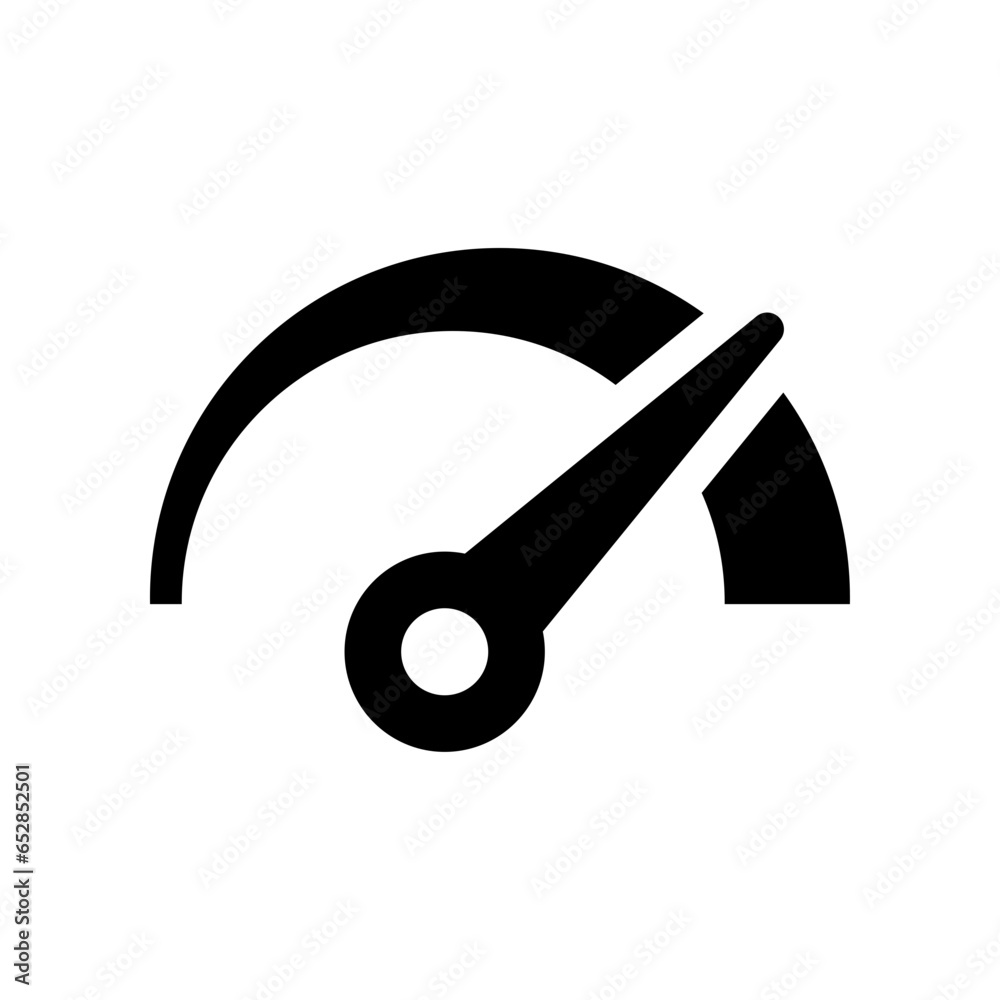 Speedometer icon. Dashboard indicator, tachometer, speed measurement ...