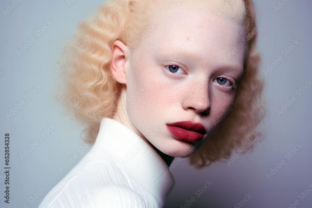Person With Albinism Striking A Confident Pose Redefining Beauty