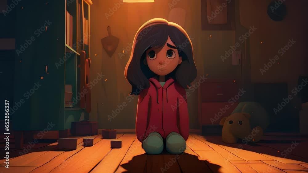 An animated character confronts their childhood trauma in a vivid ...