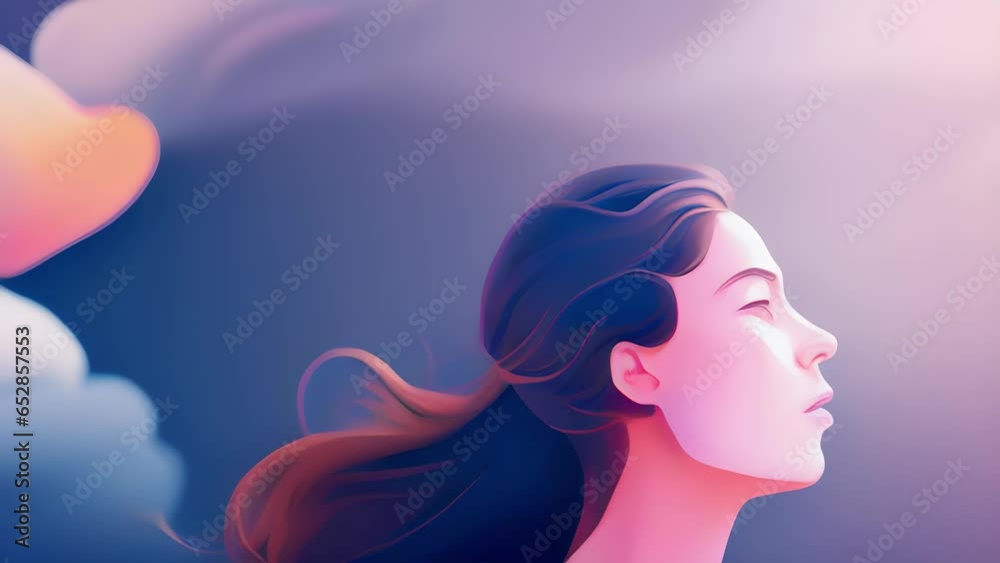 An animated character suffering from PTSD is shown experiencing a vivid ...