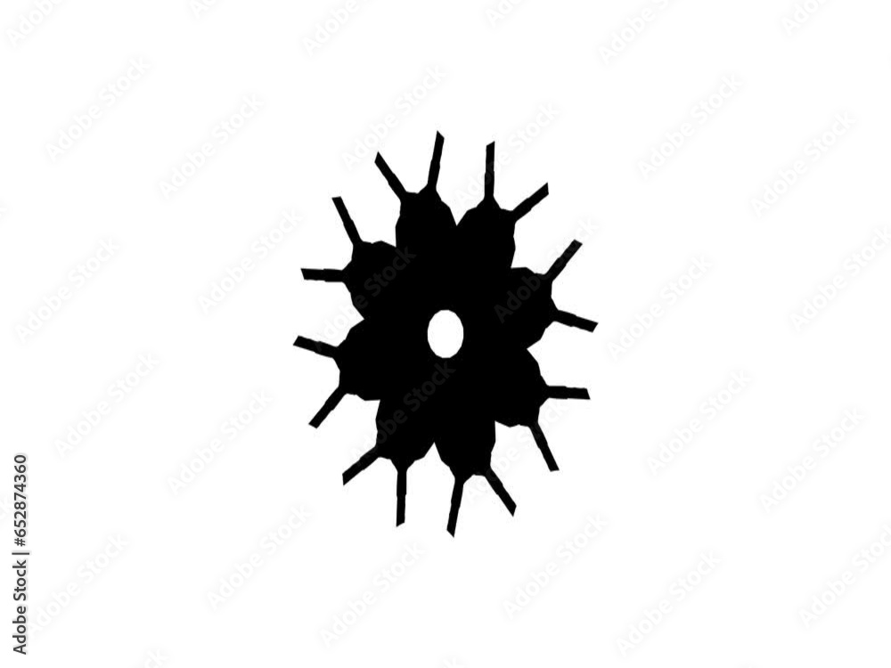 Flower rotation animation. Flower animation element for gif banner ...