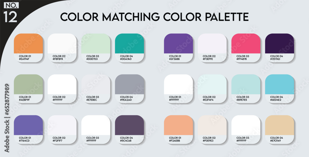 Logo design Color matching color palette - 12, Fashion Trend Color ...