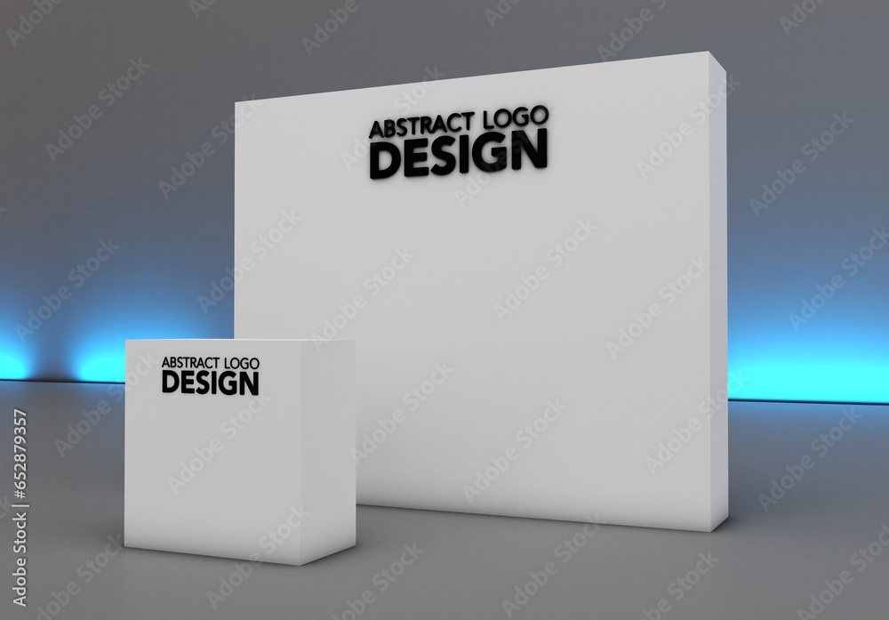 Welcome desk. Info desk, counter, event area, welcome counter mockup ...
