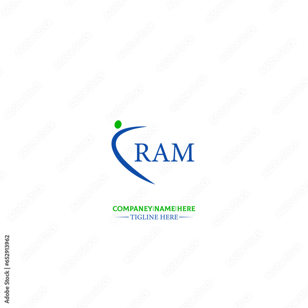RAM letter logo design in six style. RAM polygon, circle, triangle ...