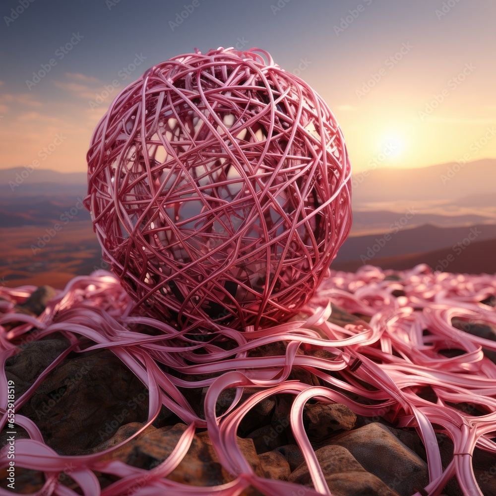 Breast Cancer Awareness Month, breast cancer background. Artificial ...