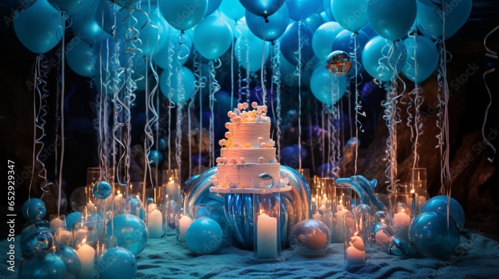 Craft an underwater Atlantis crystal cave-themed birthday gathering ...