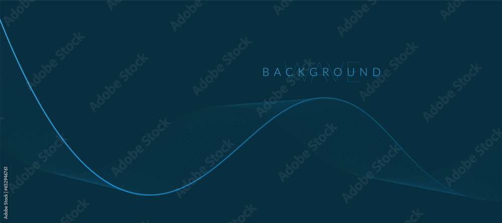 Abstract blue background with wavy lines. Lines vector illustration ...