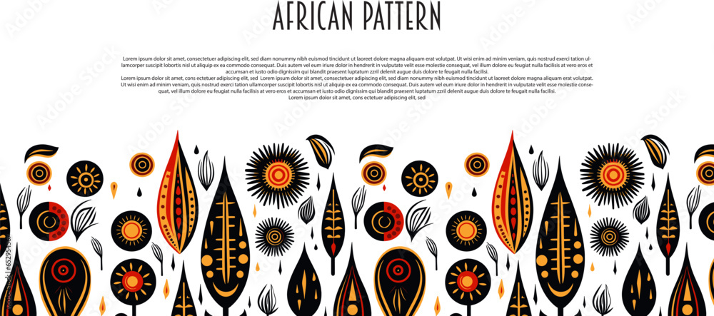 African background design template for cover design, magazine cover ...