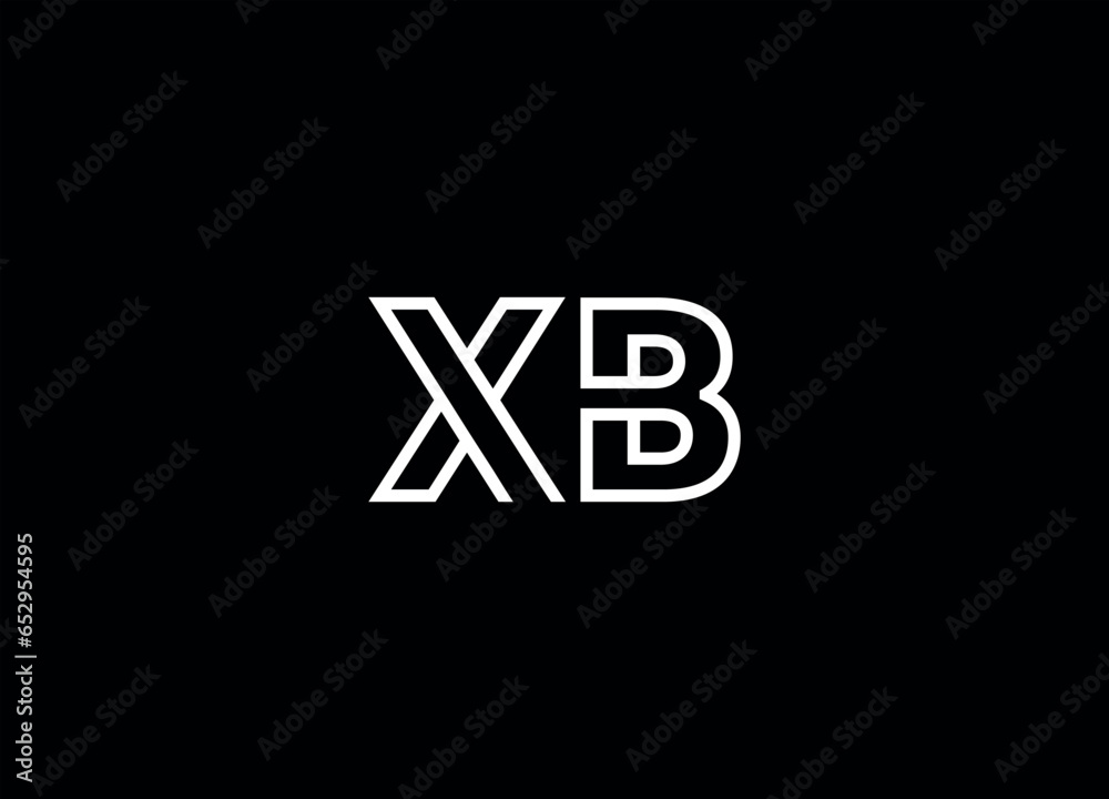 XB letter logo design and monogram logo design Stock Vector | Adobe Stock