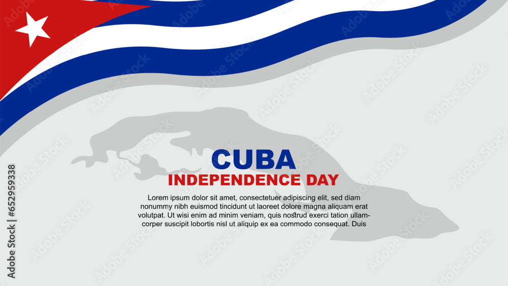 Cuba Independence Day is celebrated on October 10. Banner background ...