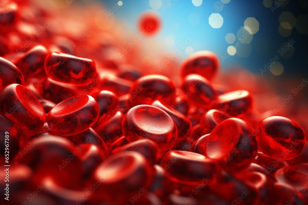 Red blood cells arterial blood stream health biology anatomy physiology ...