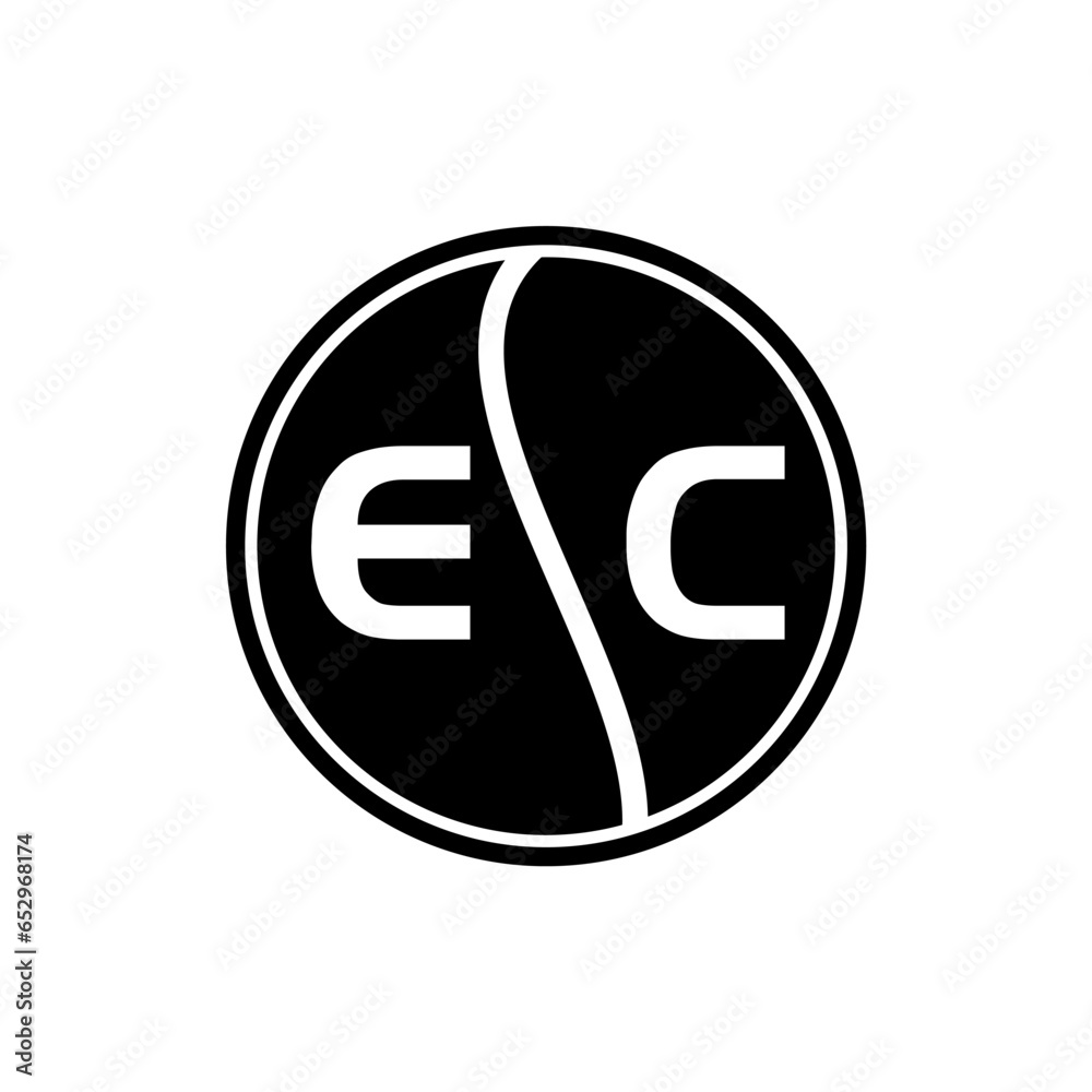 EC letter logo design on White background. EC creative initials letter ...