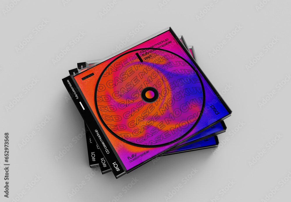 Stacked CD Mockup Stock Template | Adobe Stock