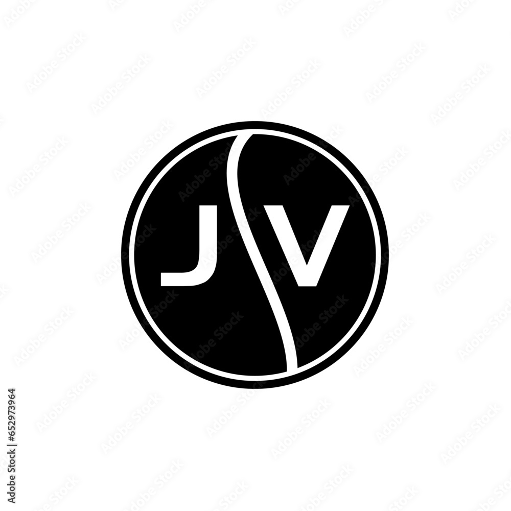 JV letter logo design on white background. JV creative initials letter ...