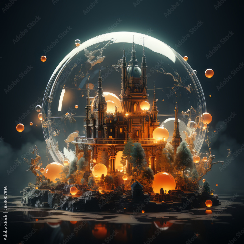 The Gothic-style haunted mansion boasts a futuristic twist with a sci ...