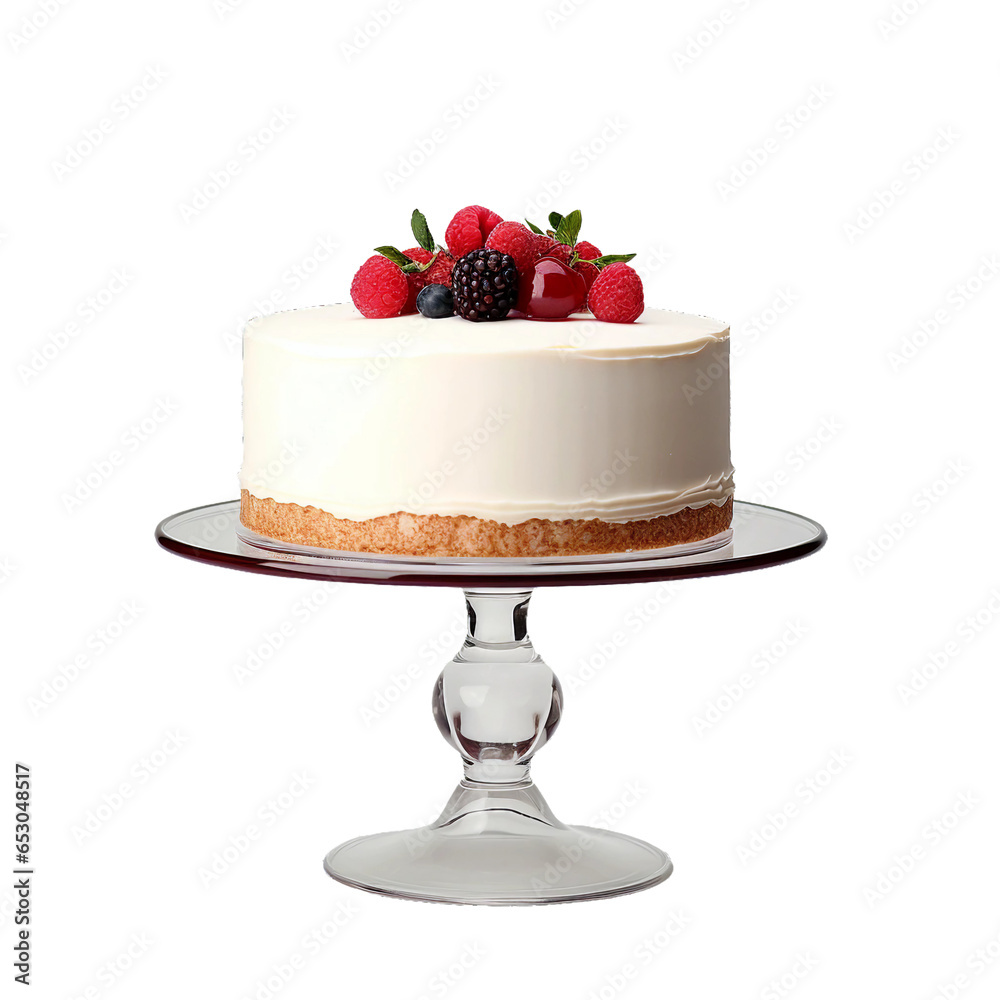 Cake stand, transparent background, isolated image, generative AI Stock ...