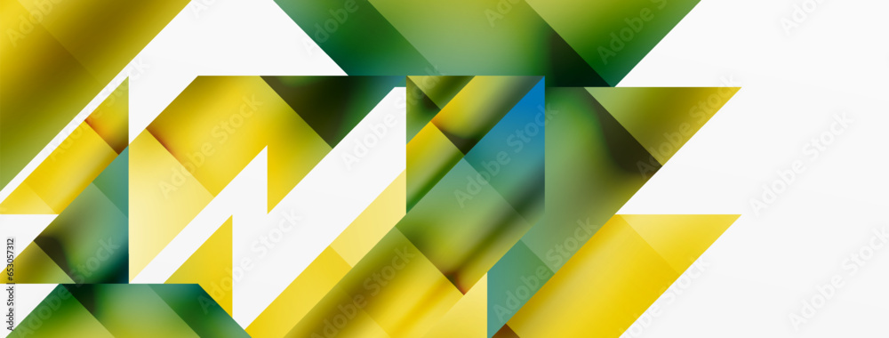 Captivating vector abstraction. Triangles interlock in mesmerizing ...