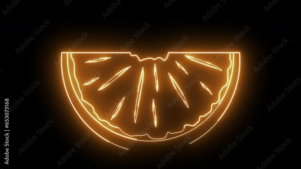 Animated orange logo with glowing neon lines Stock Video | Adobe Stock