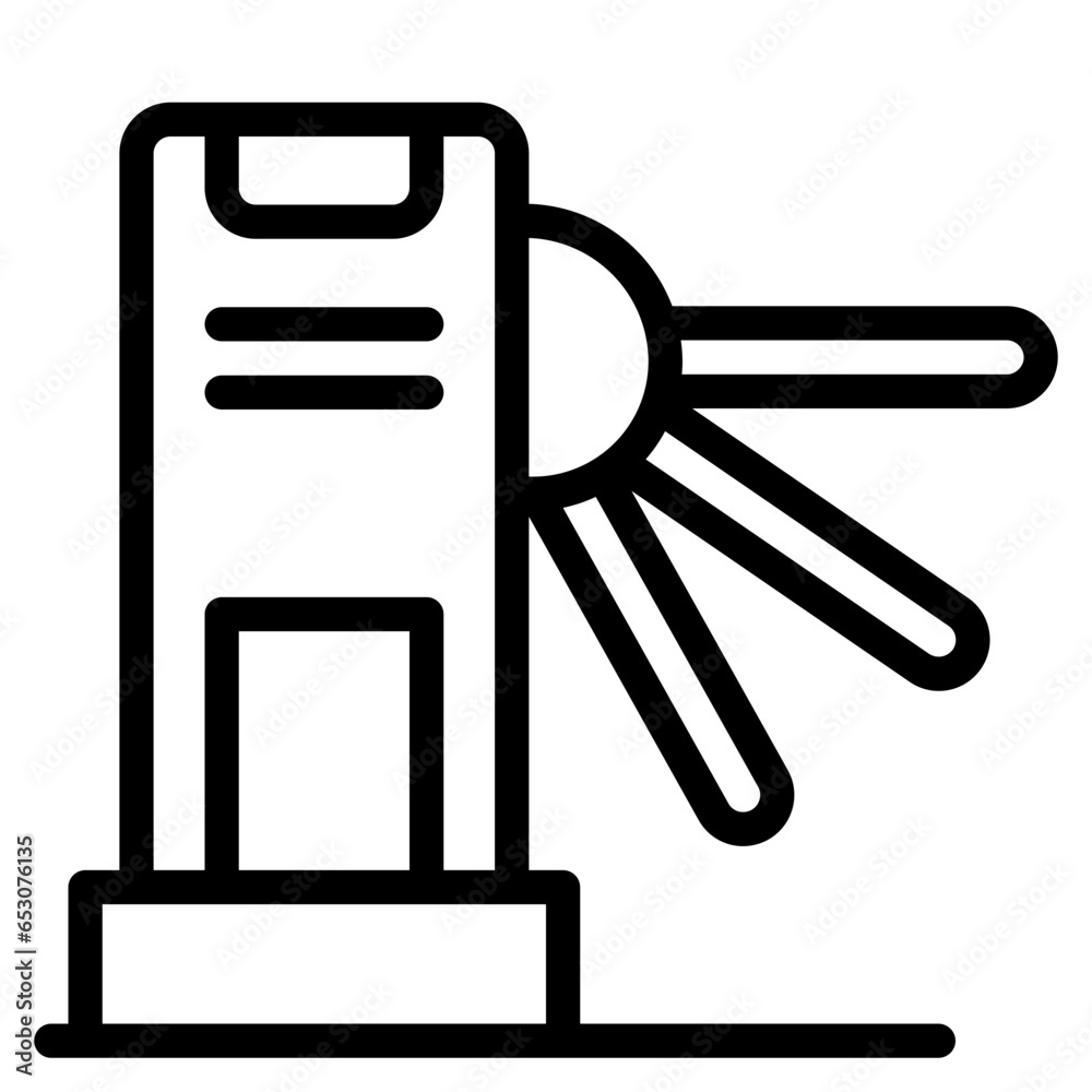 barrier, entrance, platform, gate, ticket, transportation Icon, Line ...