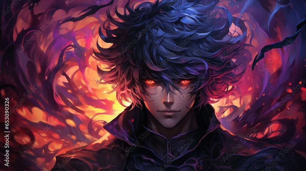 embody the essence of an enigmatic super villain, digital art ...