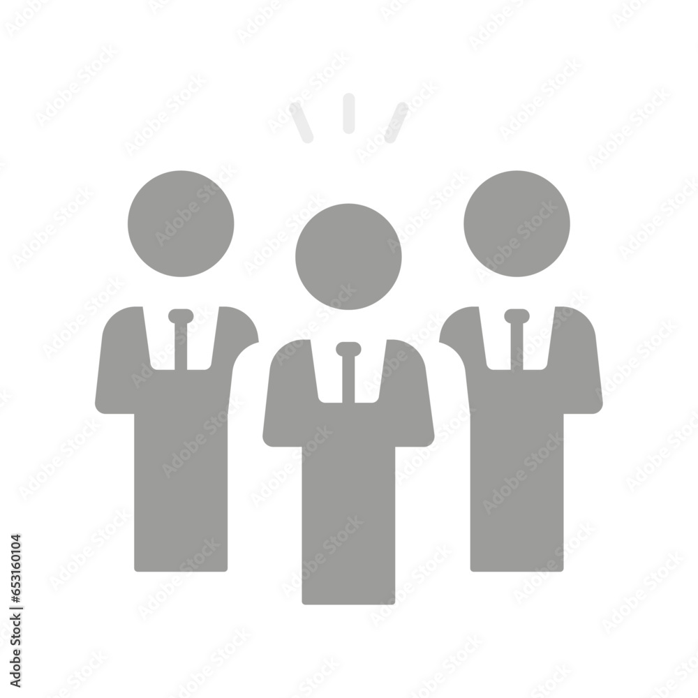 Vector flat illustration in grayscale. Avatar, user profile, person ...