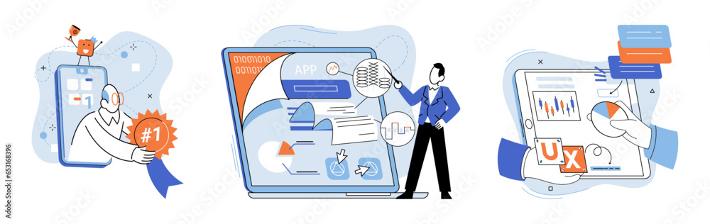 Application Testing Metaphor Vector Illustration Application Testing Crucible Where Coding