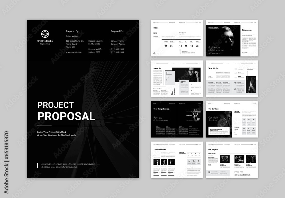 Project Proposal Layout Stock Template | Adobe Stock