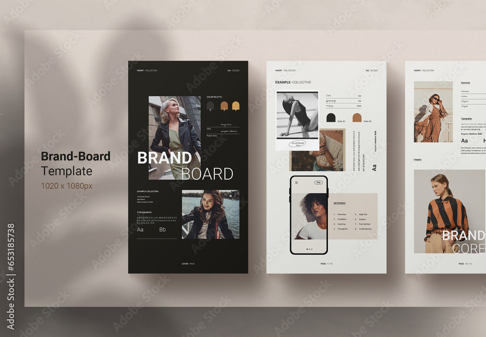 Brand and Mood Board Presentation Design Template Stock Template ...