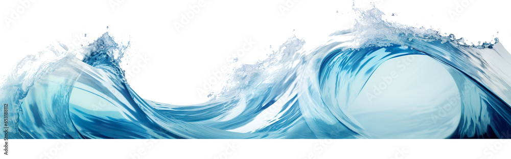 Rippling water, isolated on transparent background, Wide banner style ...