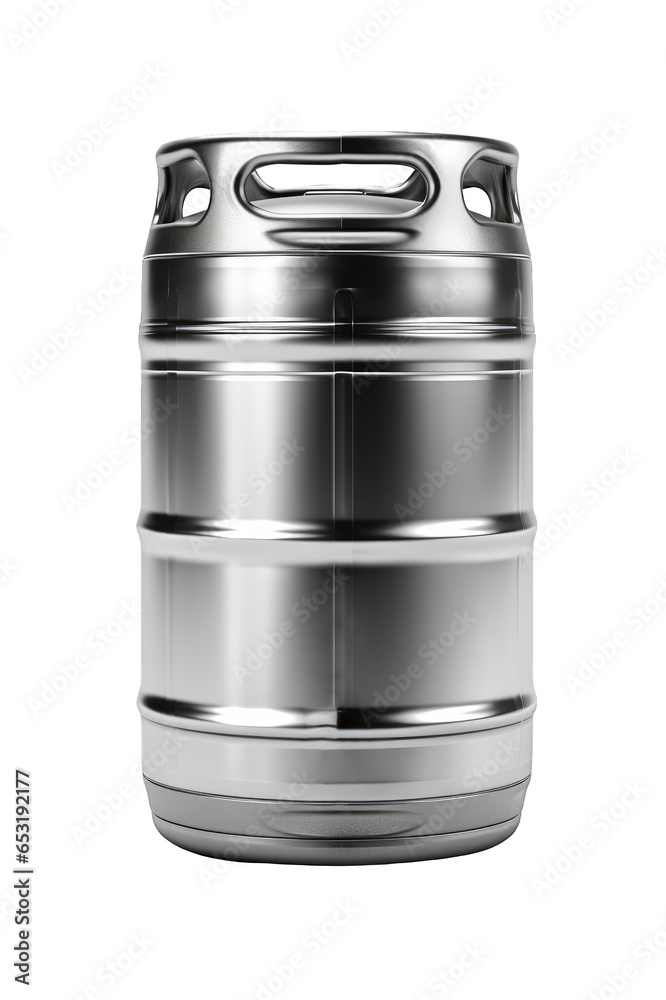 Metal beer keg on a cutout PNG transparent background. Beer storage ...