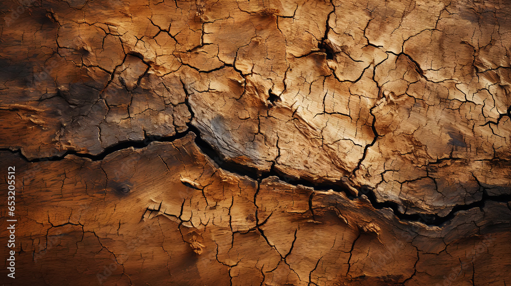 Charred wood bark light brown texture. Detailed macro close-up view of ...