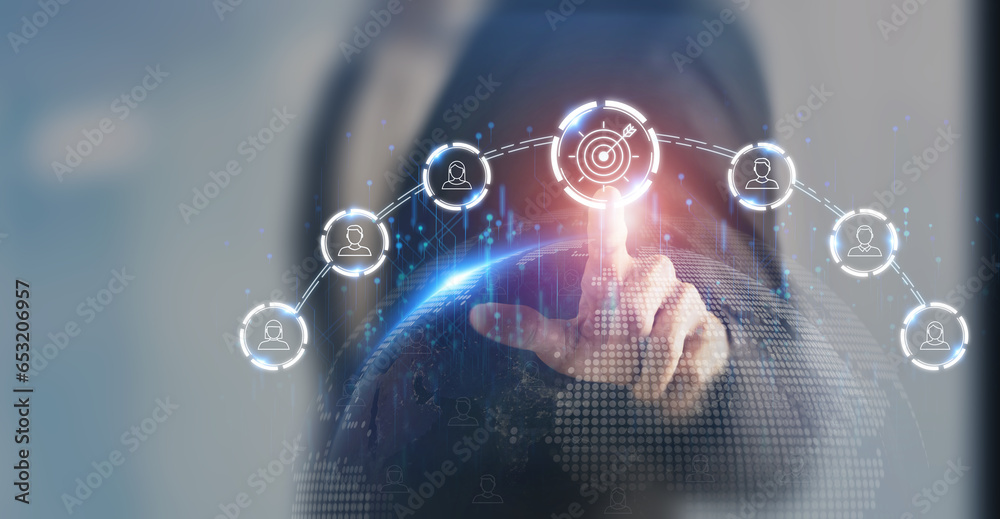 Target audience, target customer, e-commerce marketing concept ...